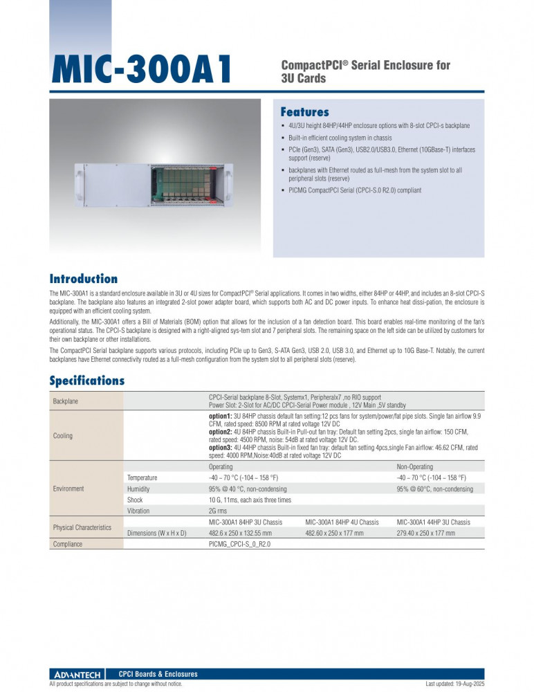 MIC-300A1 technical document page 1