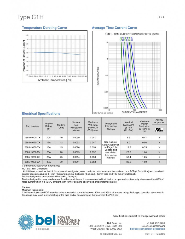 C1H series technical document page 2