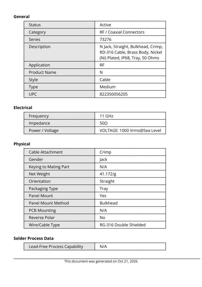 MOLEX 732760340 technical document page 2