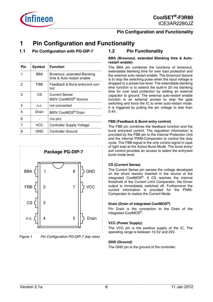 ICE3AR2280JZ datasheet page 6