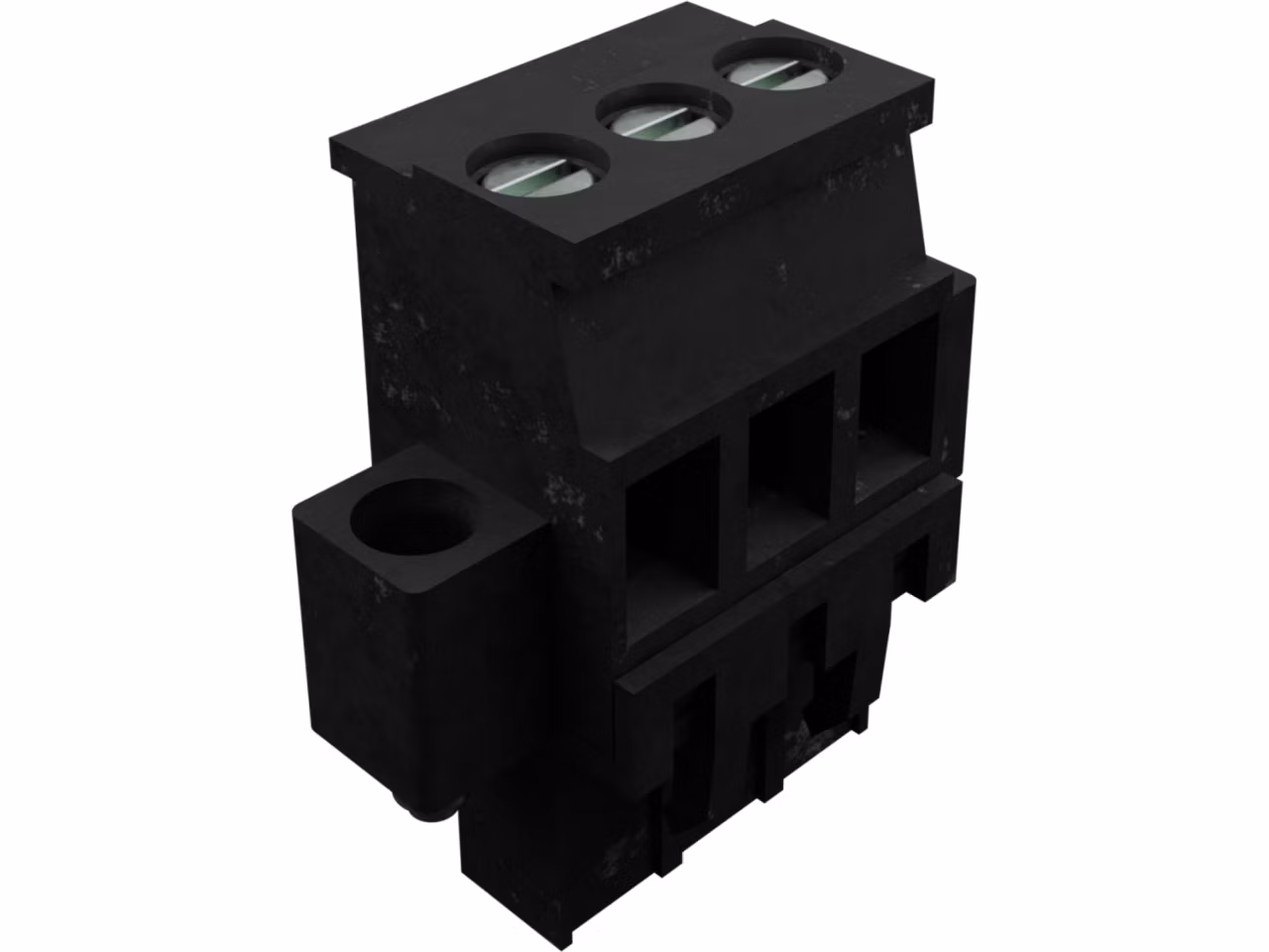 5.00mm Pitch Eurostyle Vertical Plug, with Retention Screws and Reverse Imprinting, Front Wire Entry, Black, 3 Circuits for sale
