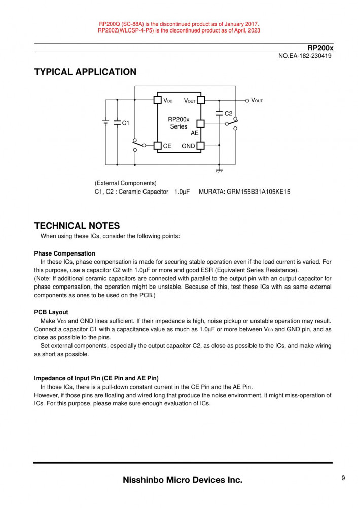 RP200 datasheet page 9
