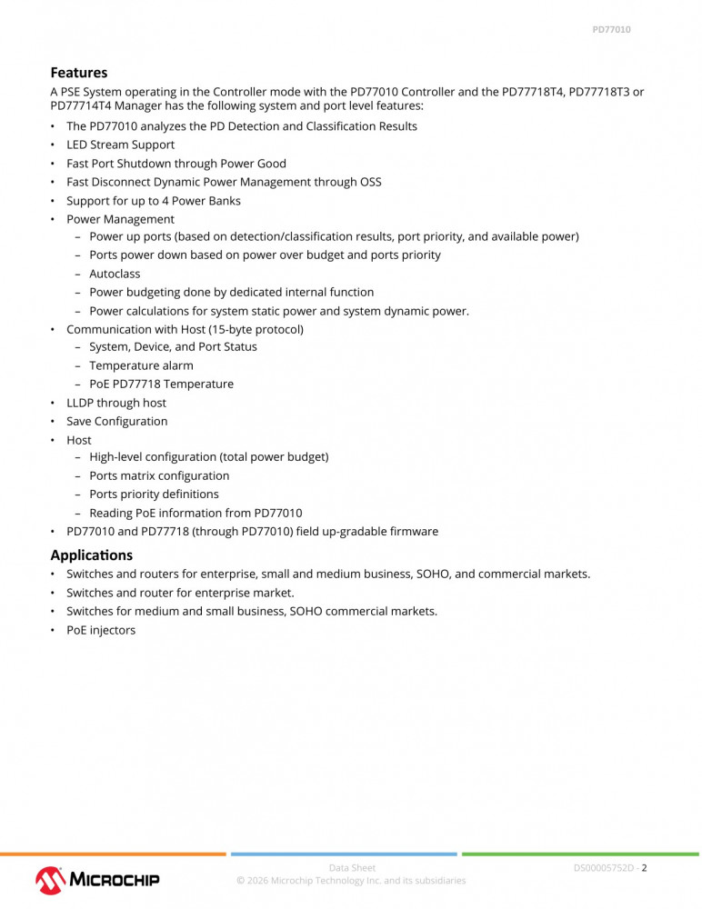 PD77010 document page 2