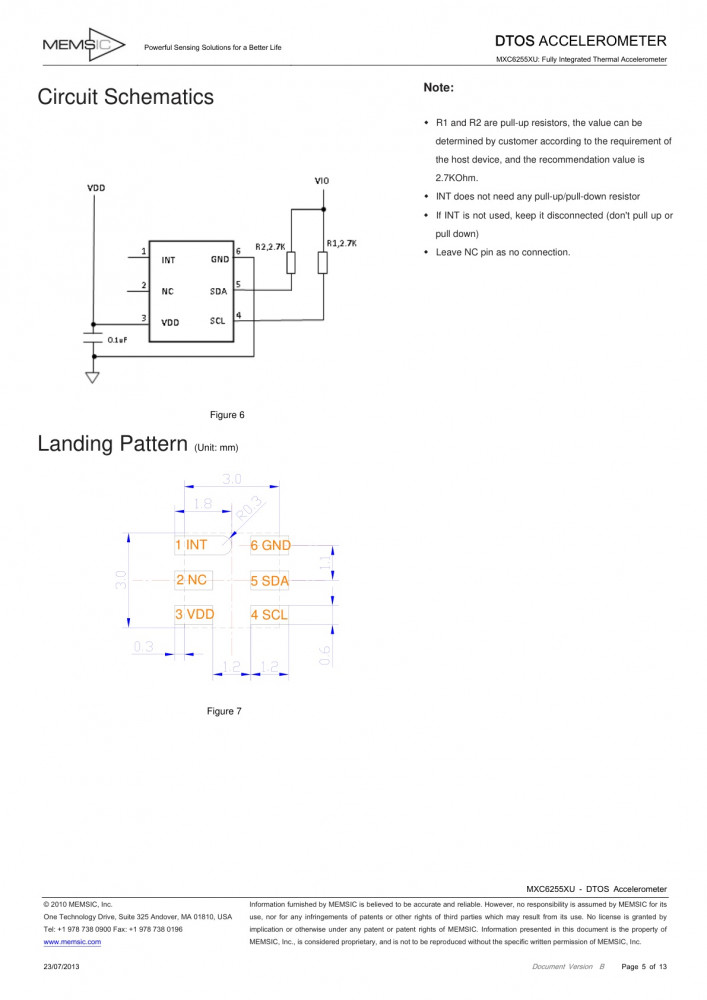 MXC6255XU datasheet page 5