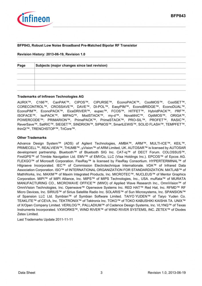 BFP843 datasheet page 3