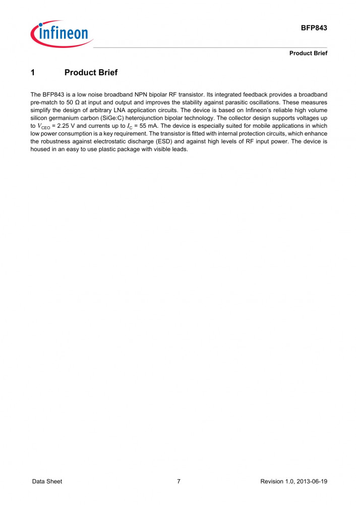 BFP843 datasheet page 7