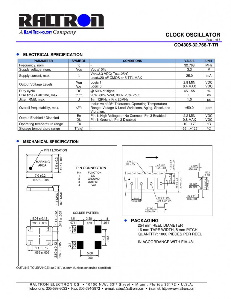 CO4305-32.768-T-TR datasheet page 1
