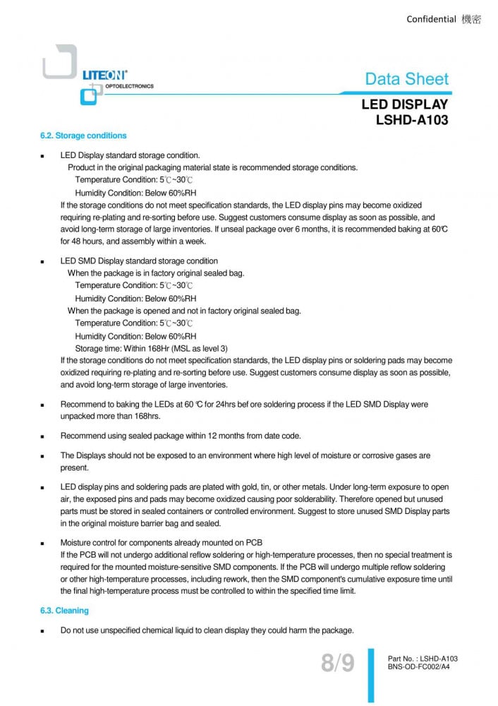 LSHD-A103 datasheet page 9