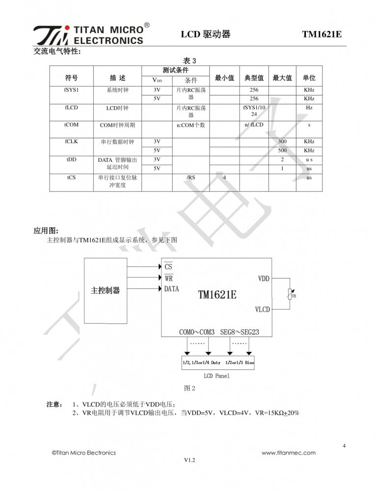 TM1621E datasheet page 4