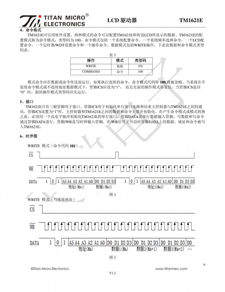 TM1621E datasheet page 6