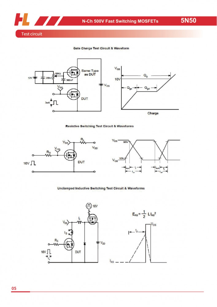HL 5N50 datasheet page 5