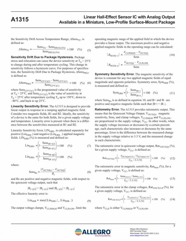 A1315 datasheet page 7