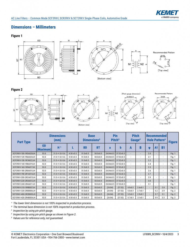 KEMET SCR39XV datasheet page 3