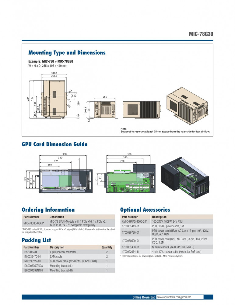 MIC-78G30 product documentation page 2