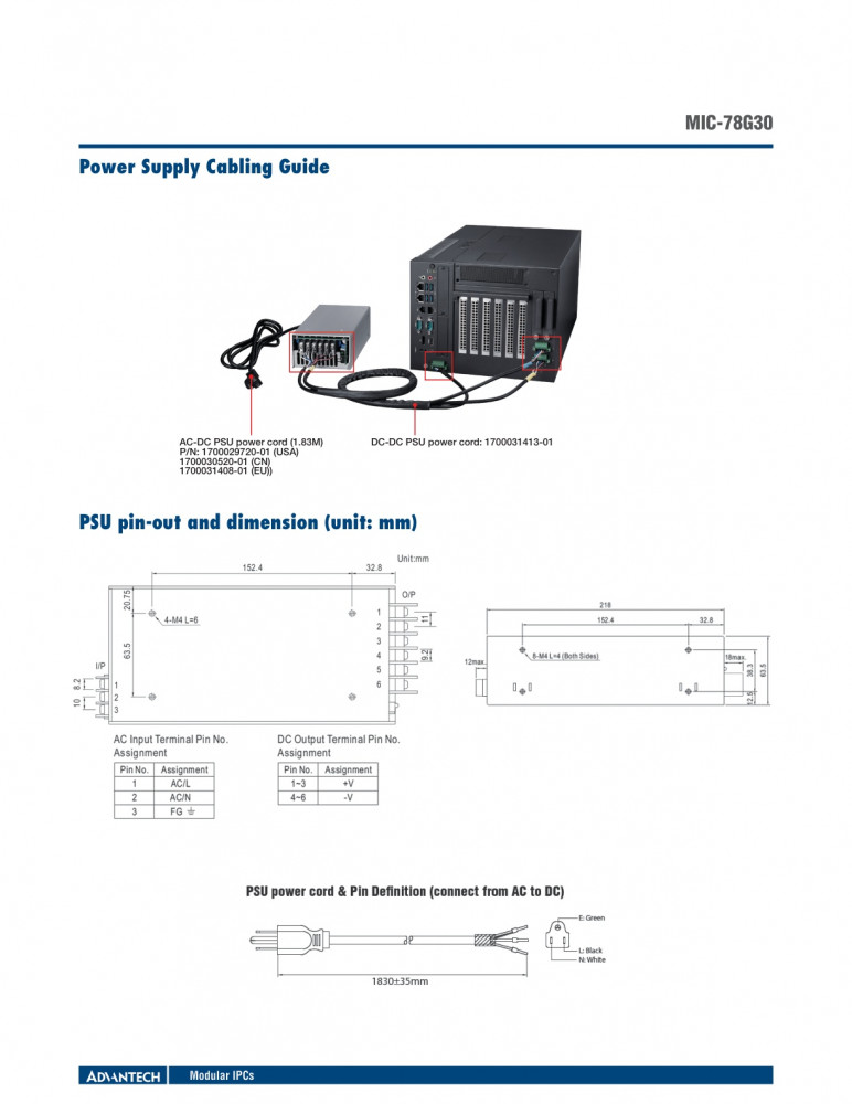 MIC-78G30 product documentation page 3