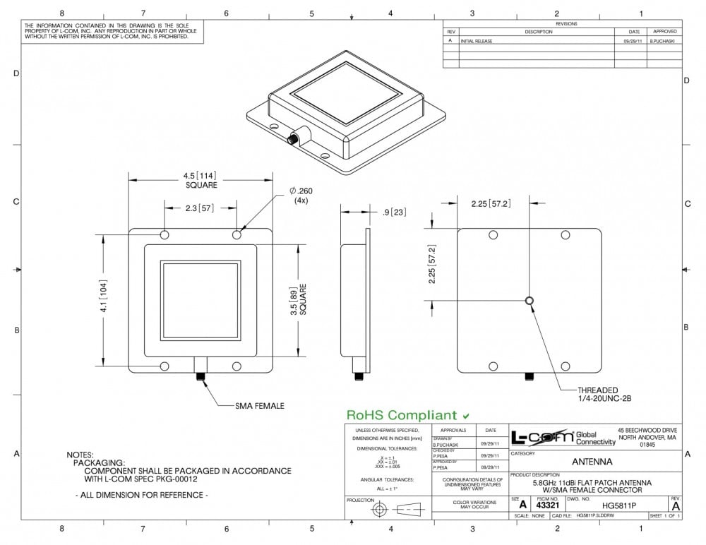 HG5811P technical document preview