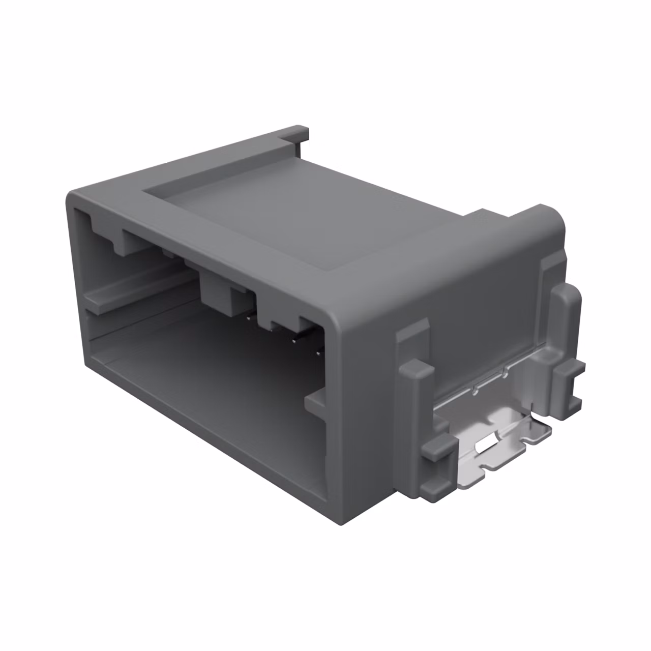 Mini50 Unsealed Header, UL 94 HB, Right-Angle, SMT, Dual Row, 12 Circuits, Tin (Sn) Plating, Polarization Option B, Gray, Tape and Reel for sale