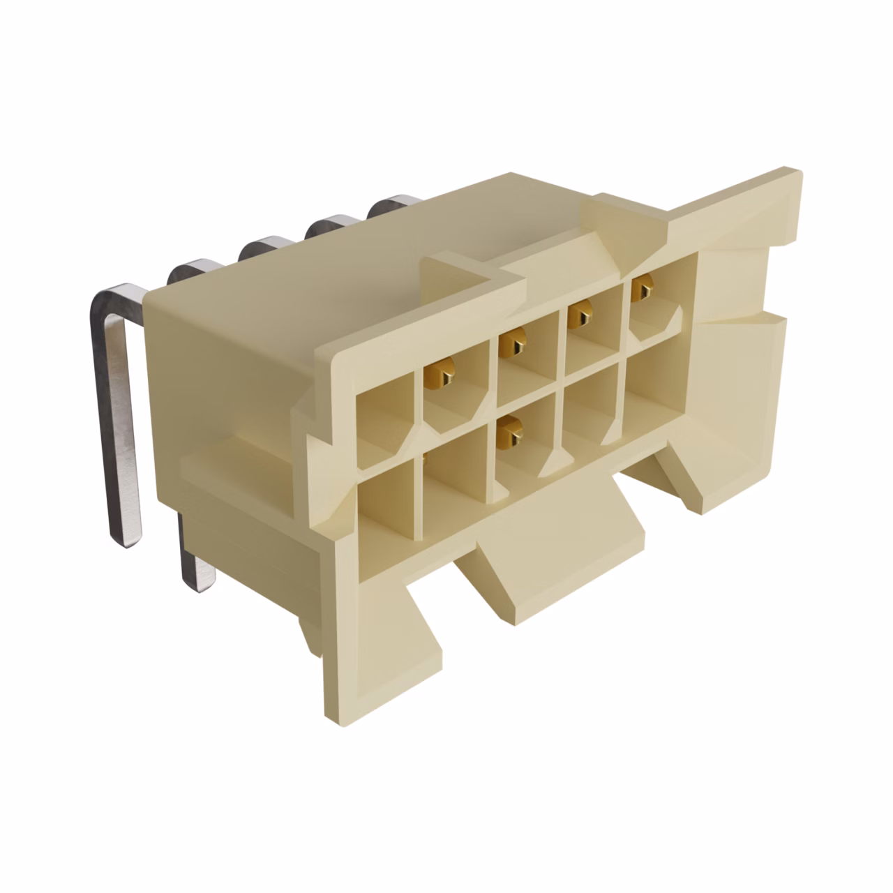Mini-Fit BMI First Mate / Last Break Header, 4.20mm Pitch, Dual Row, Right-Angle, 18 Circuits, Nylon 6/6 UL 94V-0, Gold (Au) Plating