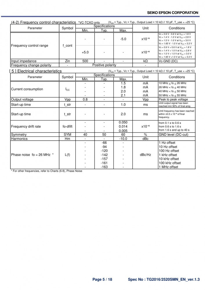 EPSON TCXO document page 5