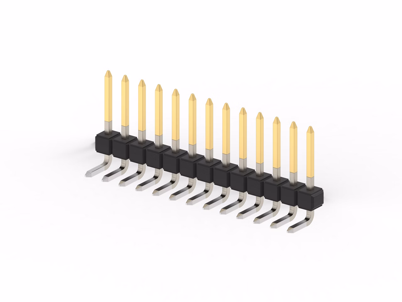 KK 254 Breakaway Header, Right-Angle Surface Mount Compatible, 13 Circuits, 0.38µm Gold (Au) Plating, Mating Pin Length 8.23mm, Bag for sale