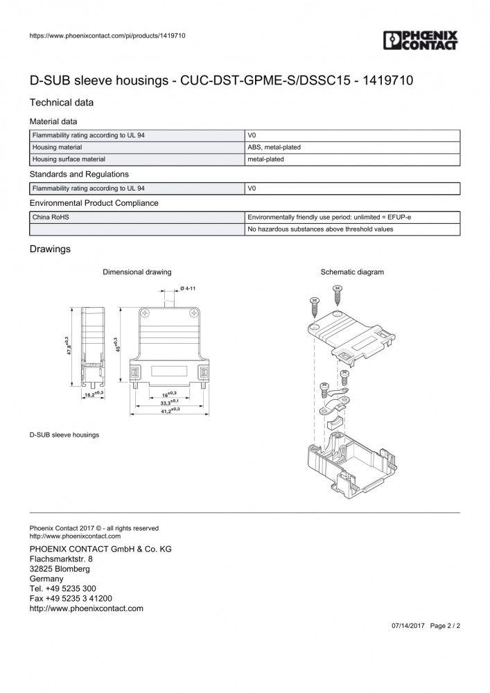 Phoenix Contact 1419710 schematic diagram