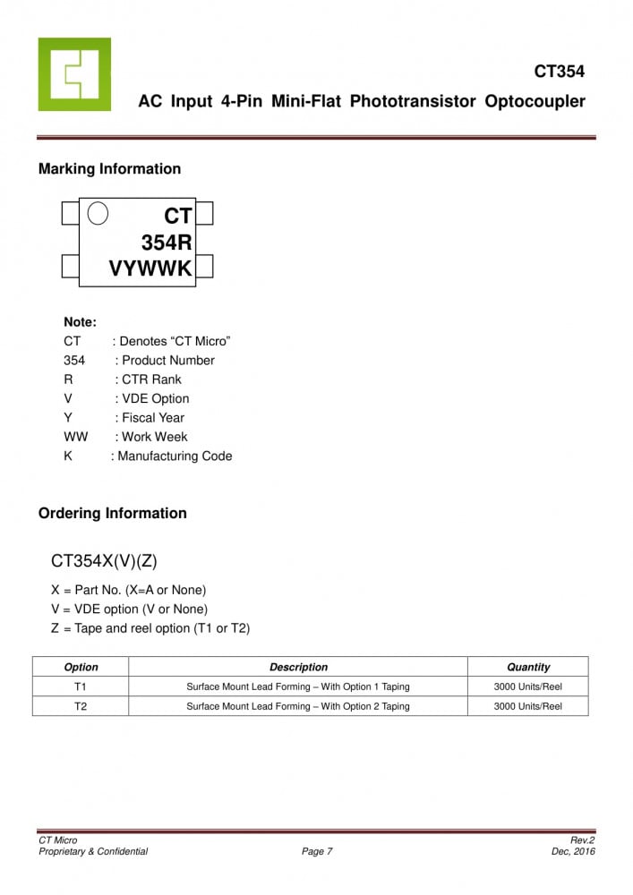 CT354(T1) datasheet page 7