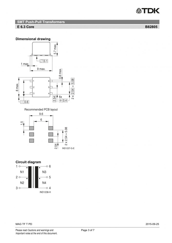 B82805 datasheet page 3