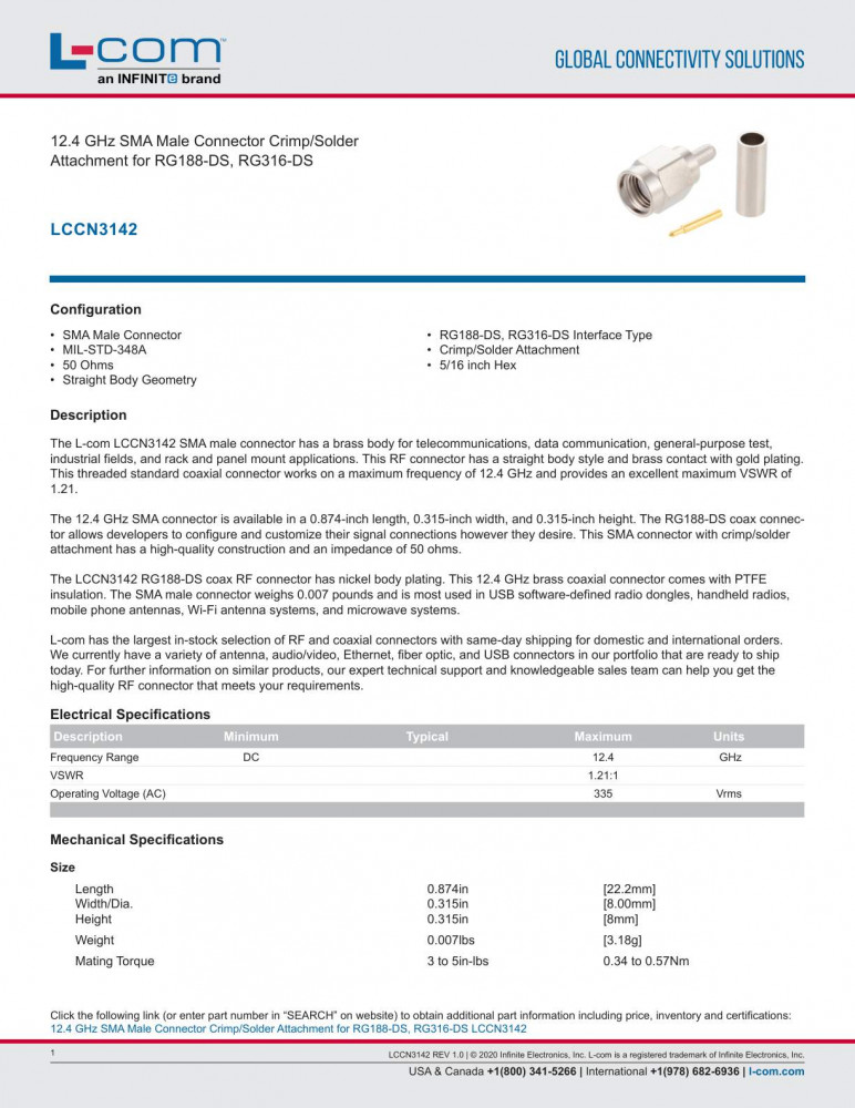 LCCN3142 technical document page 1