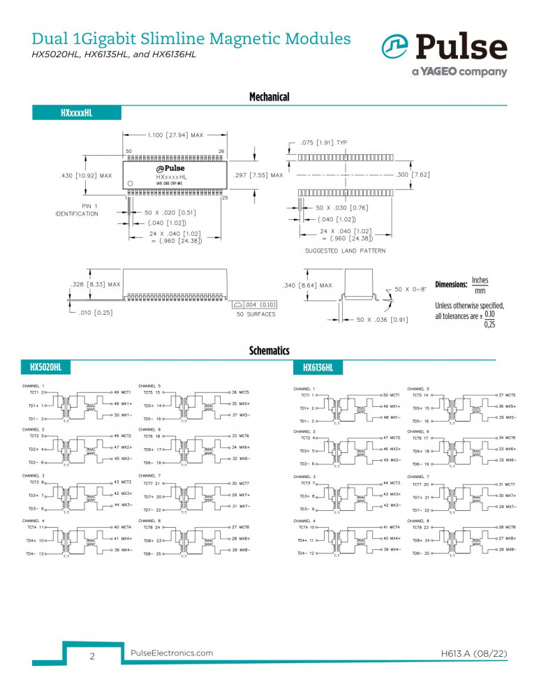 HX5020HL datasheet page 2