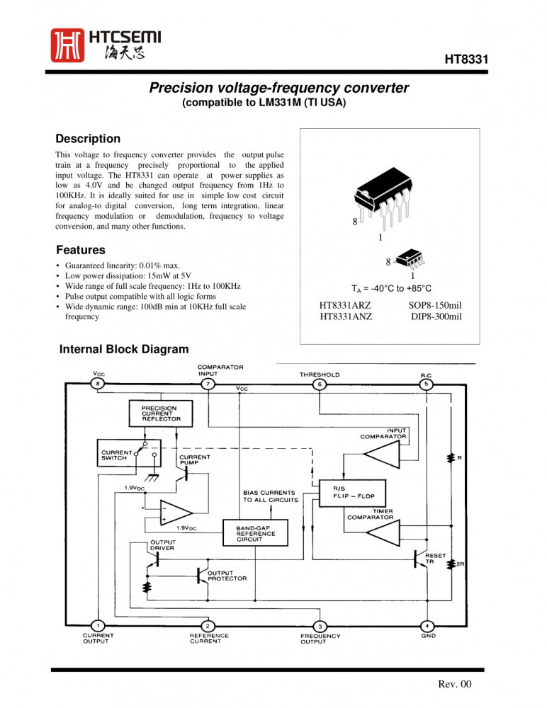 HT8331ARZ datasheet page 1