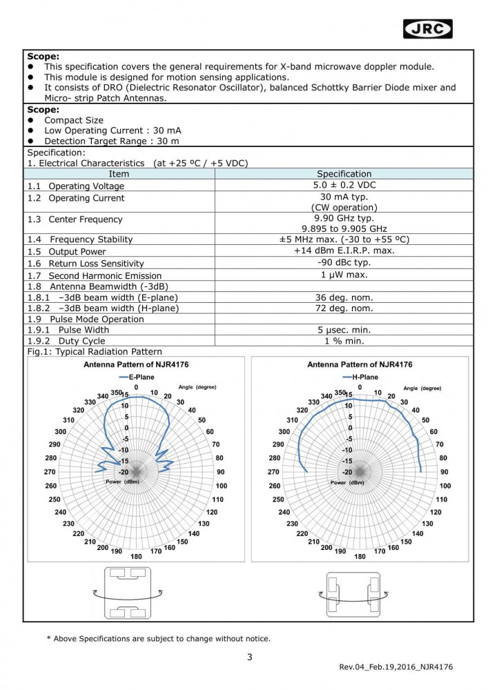 NJR4176 specification sheet page 3