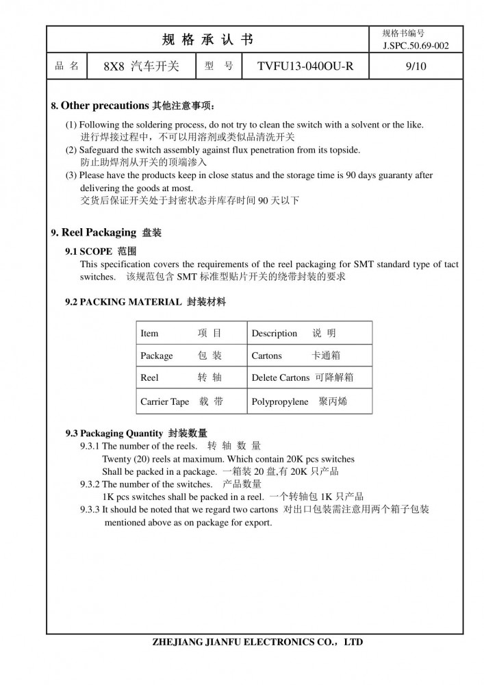 TVFU13-040OU-R specification page 10