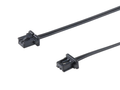 MX64 Female-to-MX64 Female Off-the-Shelf (OTS) Cable Assembly, Single Row, 300.00mm Length, Tin (Sn) Plating, 2 Circuits, Black