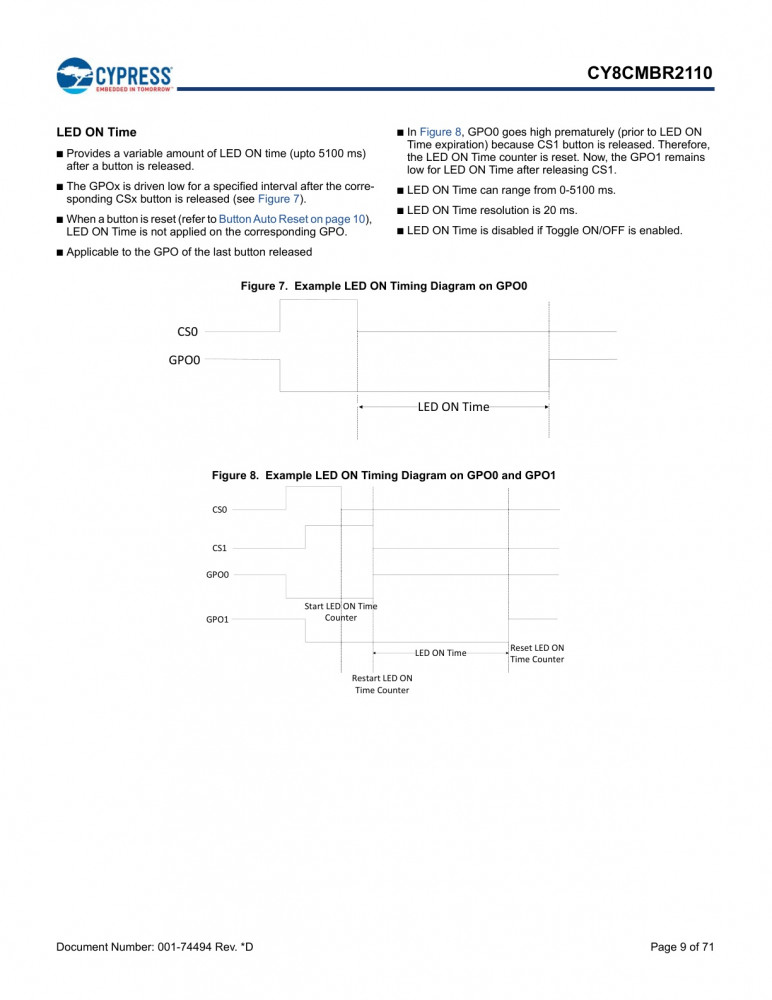CY8CMBR2110 technical document page 9