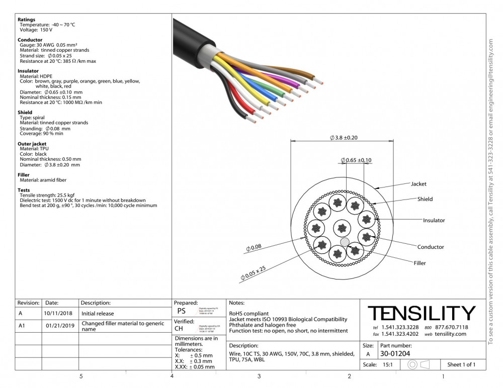 Tensility International 30-01204 product drawing