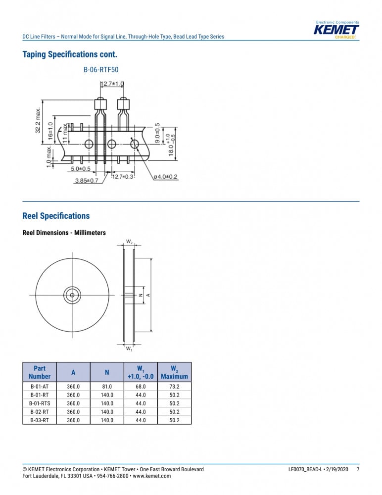 KEMET B-01-A1 technical document page 7