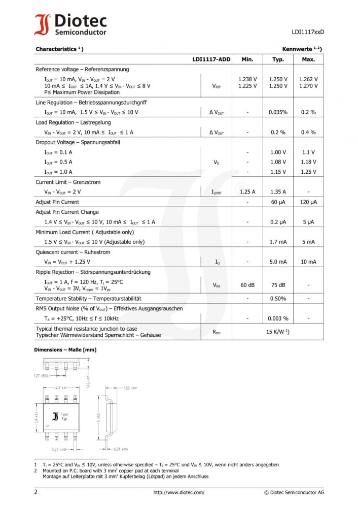 DIOTEC LDI1117 datasheet page 2