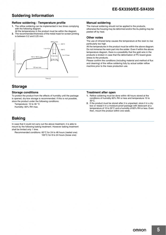 OMRON EE-SX3350 datasheet page 5