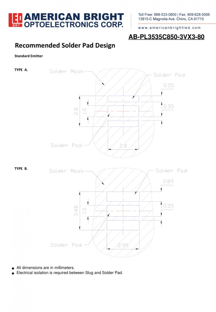 AB-PL3535C850-3VX3-80 datasheet page 9