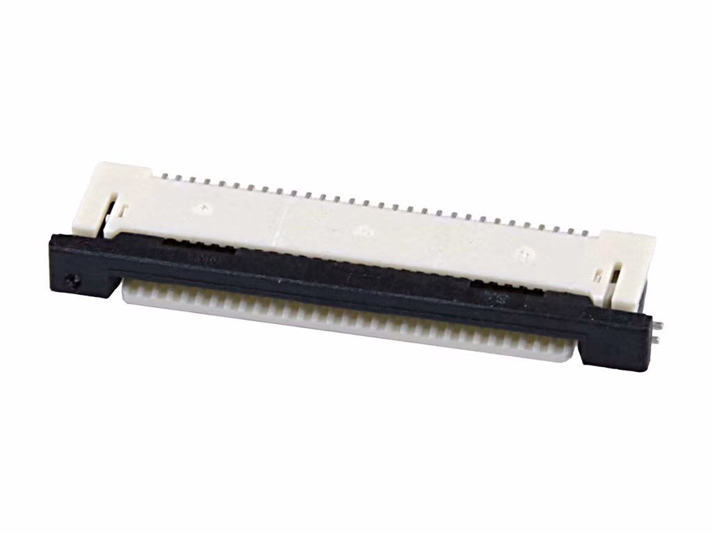 Easy-On FFC/FPC Connector, 0.50mm Pitch, Slider Series, Right-Angle, Bottom Contact, 2.00mm Height, 36 Circuits, Tin-Bismuth Plating