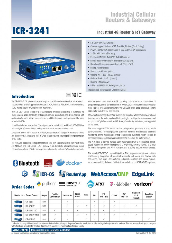 ICR-3241 technical document page 1