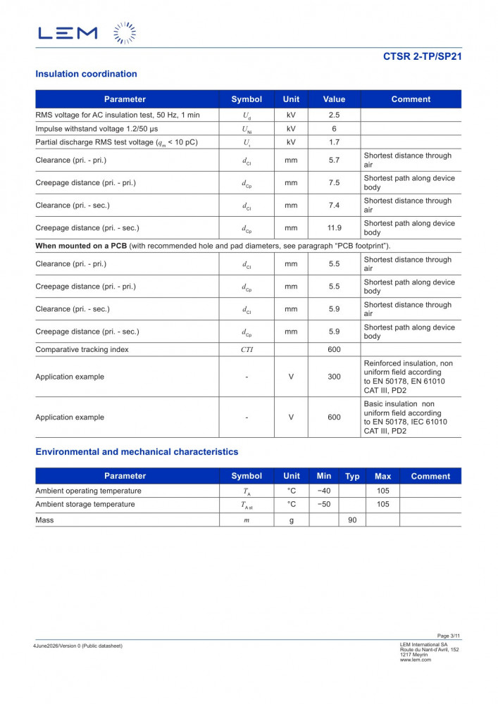 CTSR 2-TP/SP21 technical document, page 3