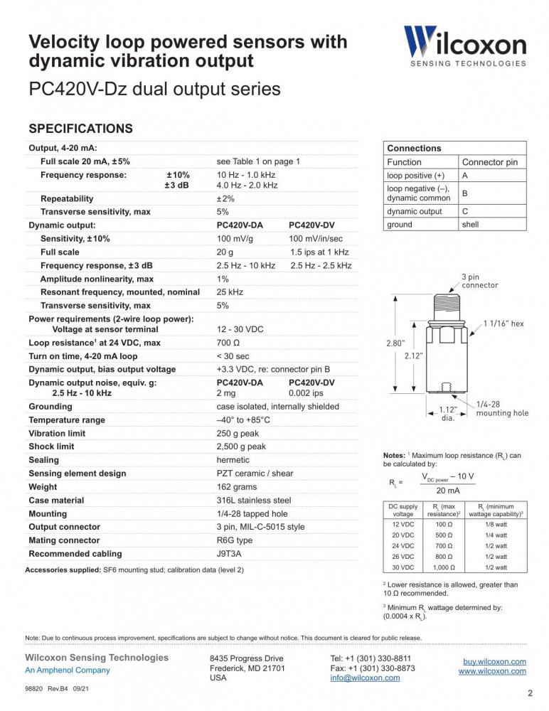 PC420V-Dz datasheet page 2