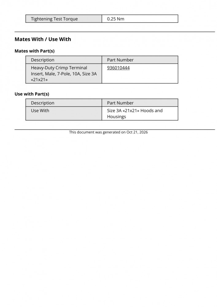 MOLEX 936010443 technical document page 3