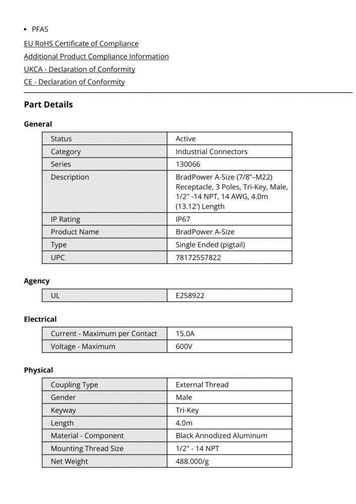 MOLEX product drawing page 2