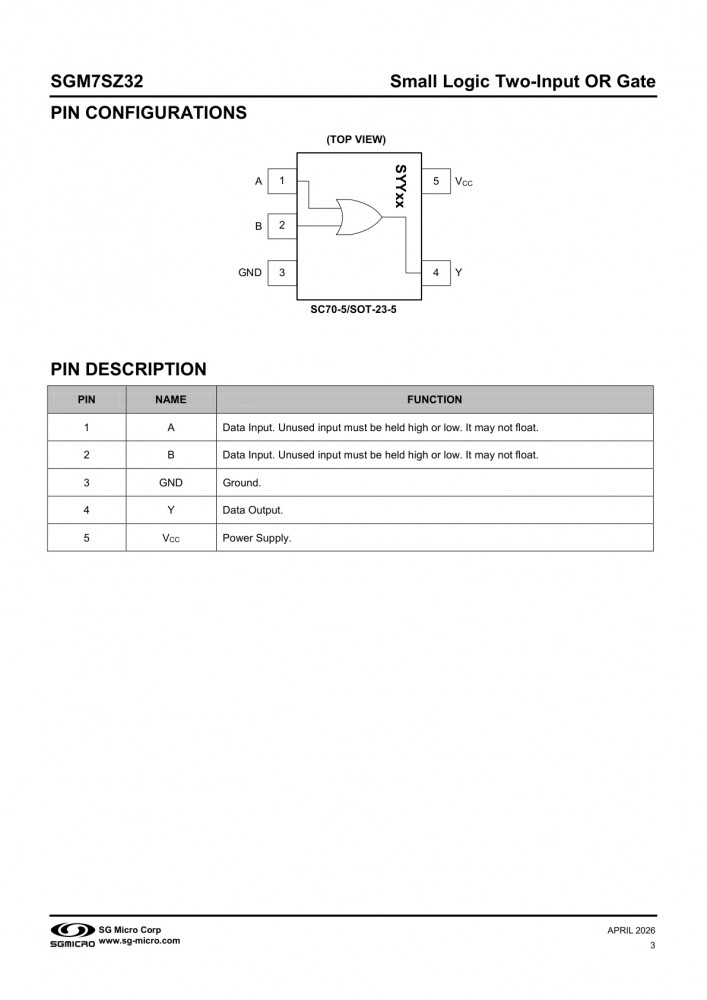 SGM7SZ32 datasheet page 3