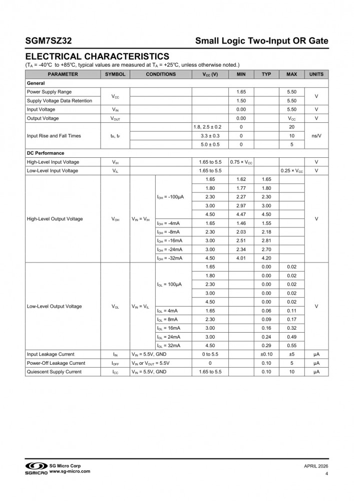 SGM7SZ32 datasheet page 4