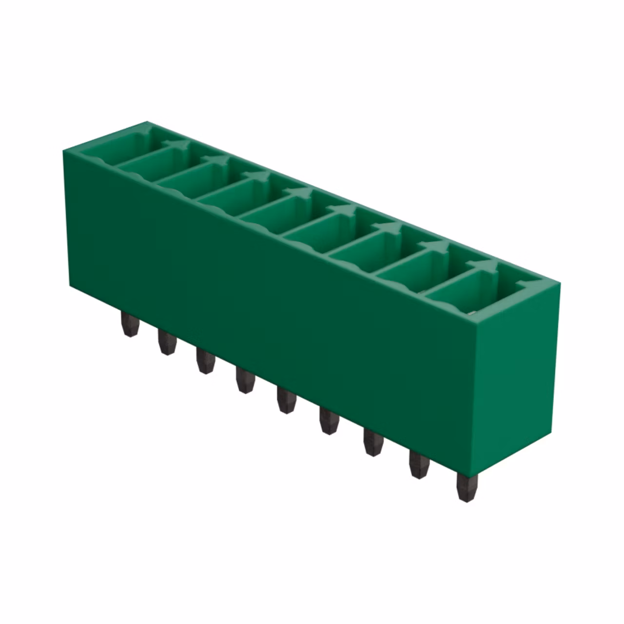 3.50mm Pitch Eurostyle Vertical PCB Header, Green Housing, 9 Circuits for sale