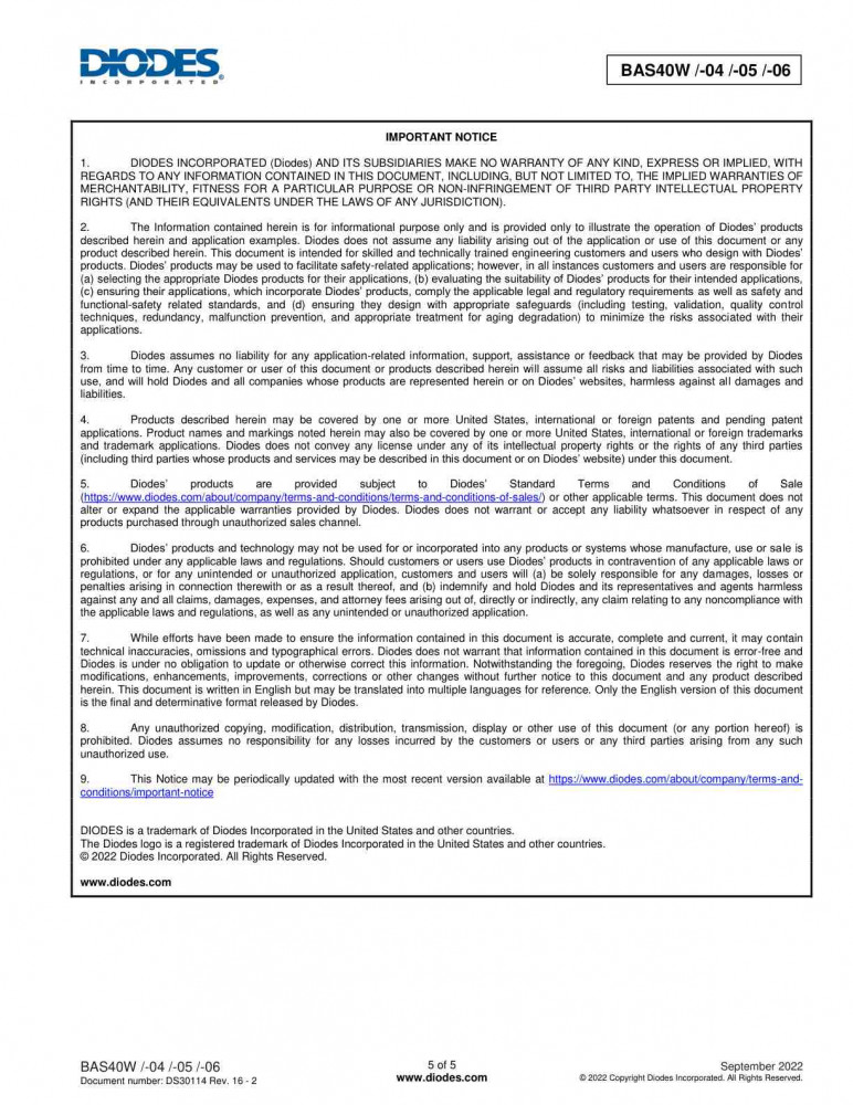 BAS40W-04-7-F technical document page 5