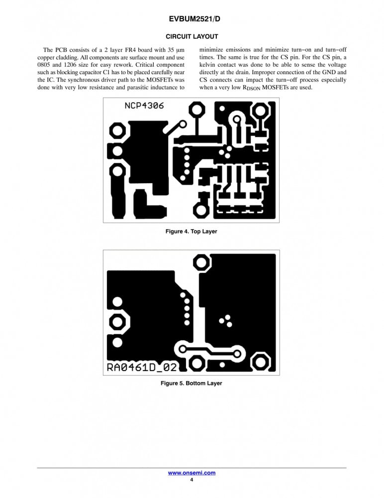NCP4306 evaluation board manual page 4